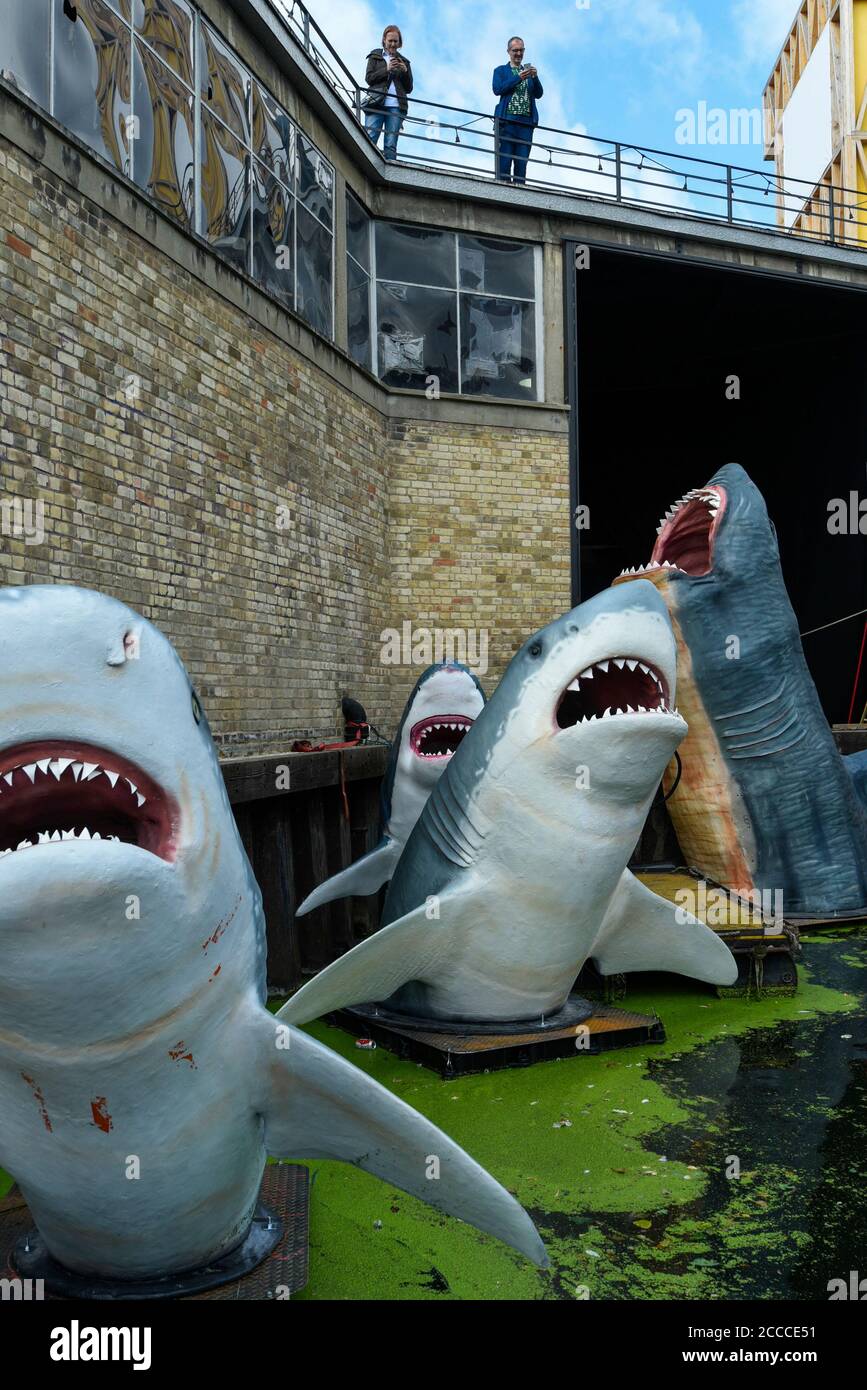 London, UK. 21 August 2020. SHARKS! by architect Jamie Shorten is ...