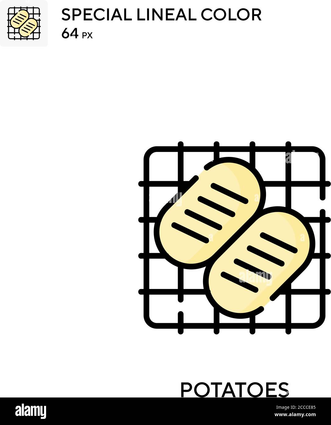 Potatoes Special lineal color icon. Illustration symbol design template ...