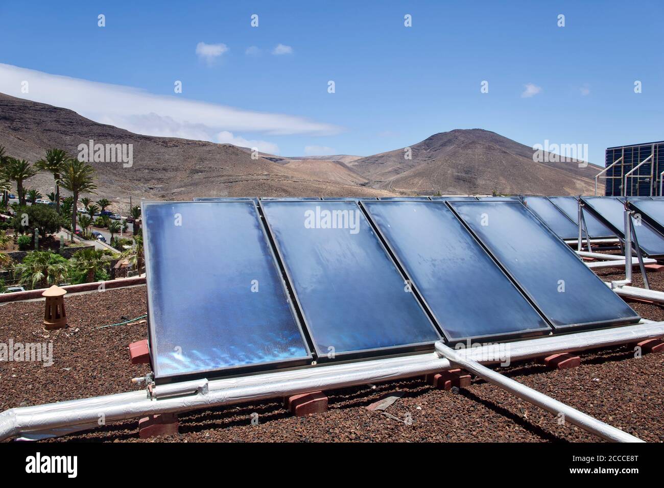 Close up shot of solar thermal collector Stock Photo - Alamy