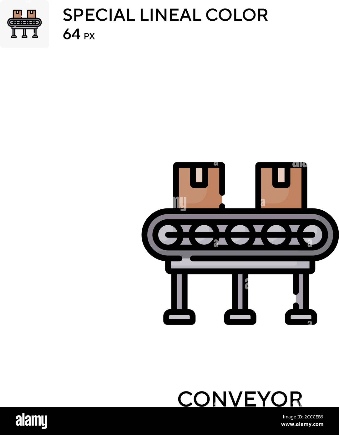 Conveyor Special lineal color icon. Illustration symbol design template ...