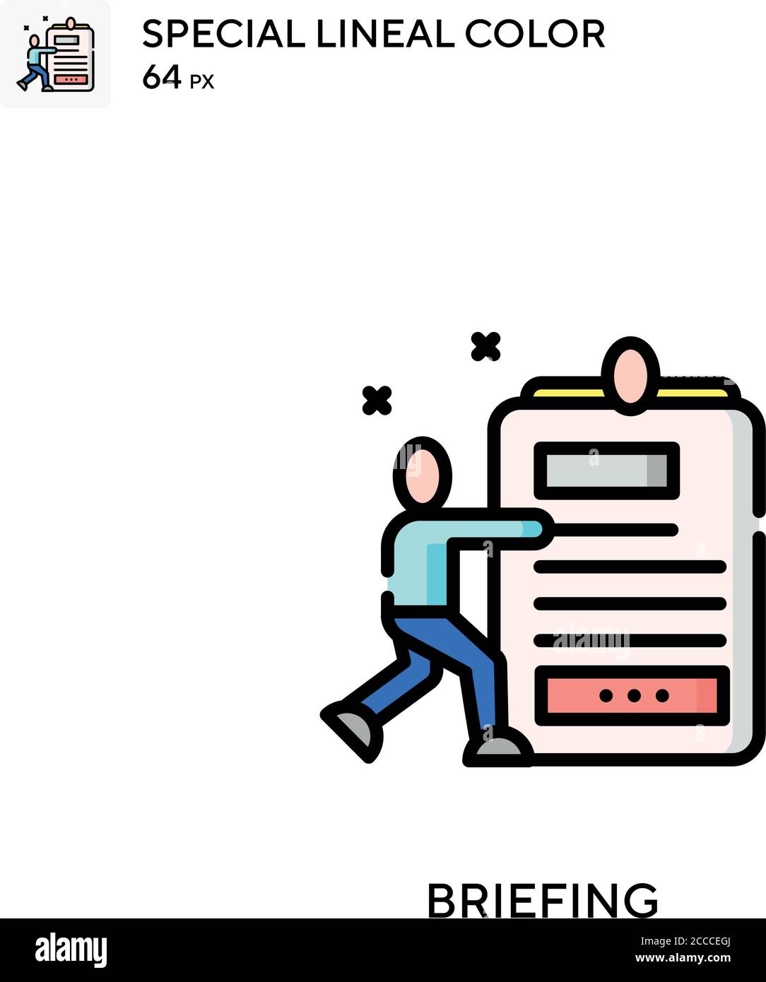 Briefing Special lineal color icon. Illustration symbol design template ...