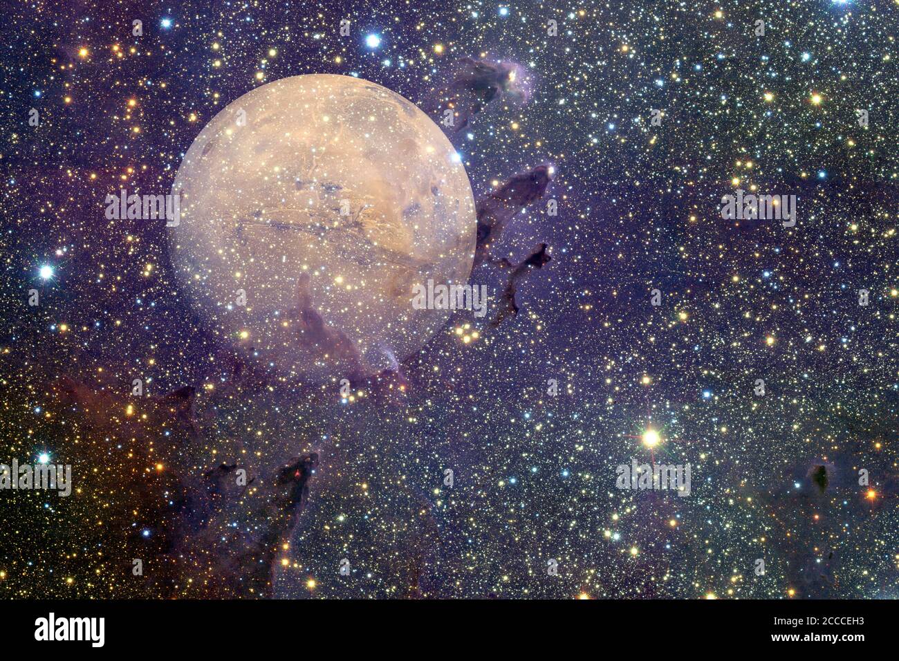 Planet Mars. Solar system. Cosmos art. Elements of this image furnished ...