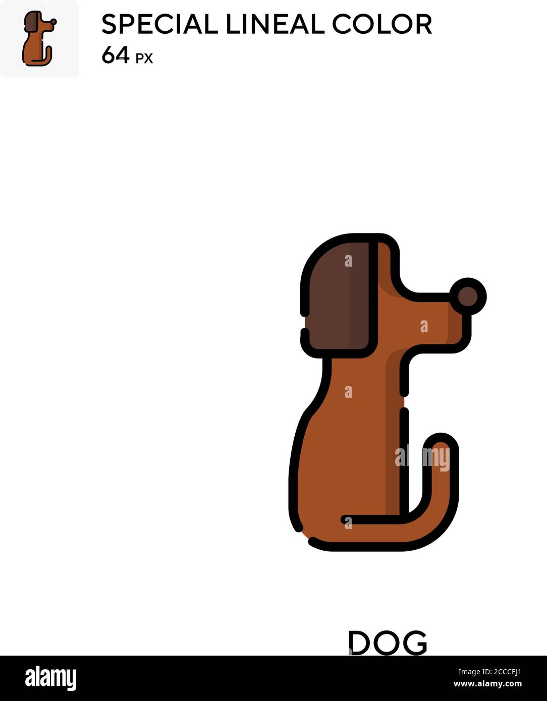 Dog Special lineal color icon. Illustration symbol design template for ...