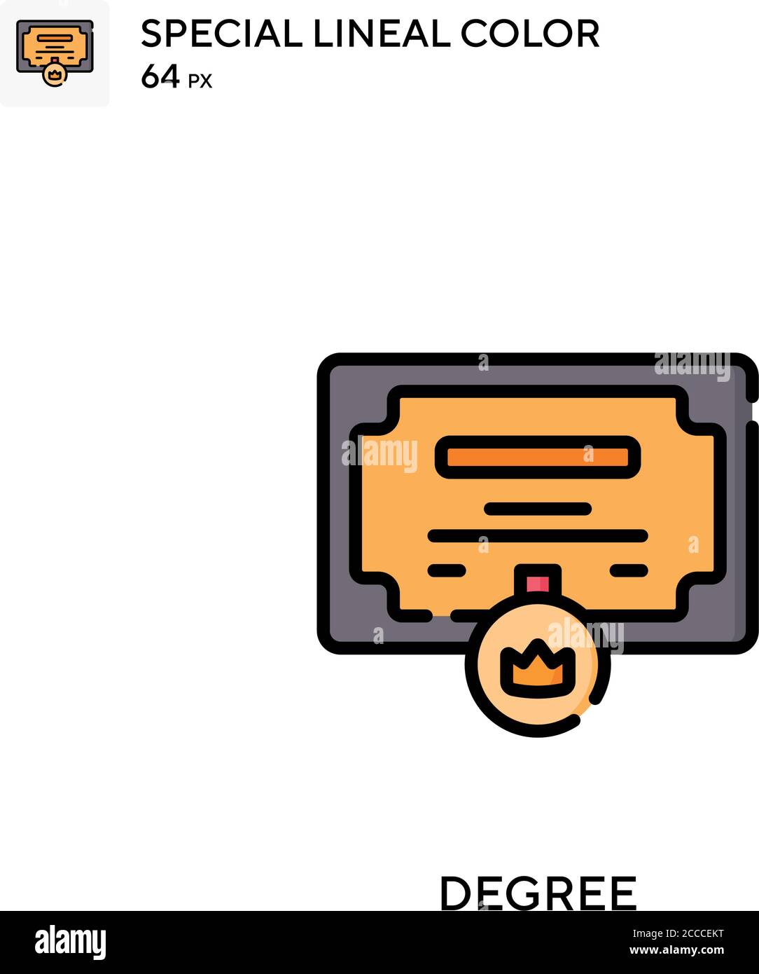 Degree Special lineal color icon. Illustration symbol design template ...