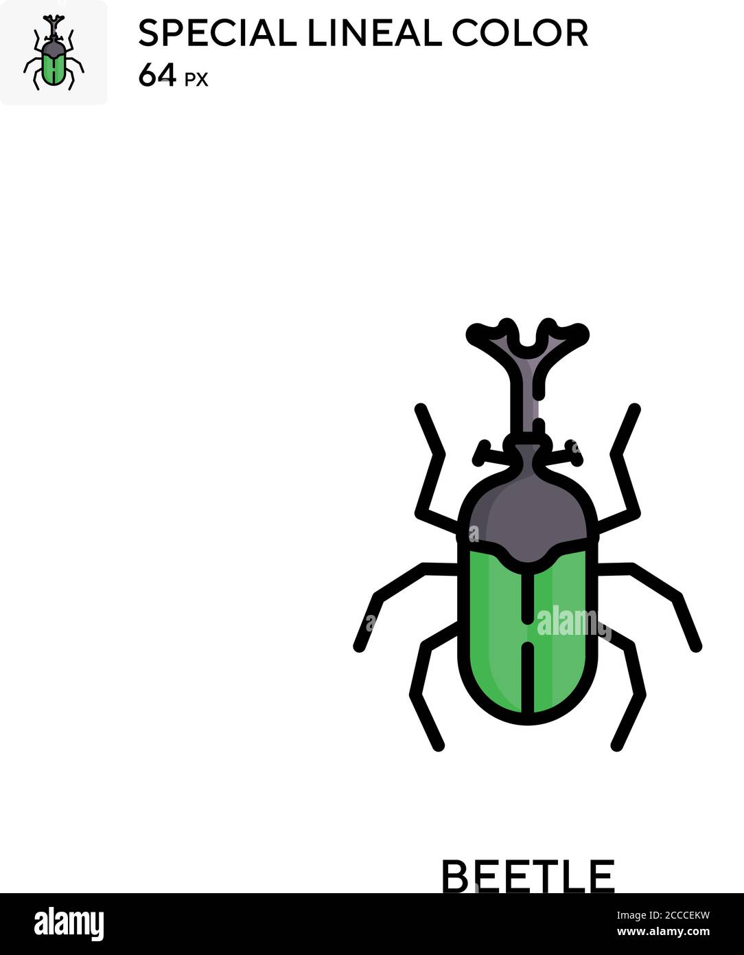Beetle Special lineal color icon. Illustration symbol design template ...
