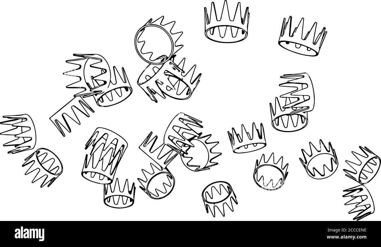 set of sketch crowns isolated vector Stock Vector Image & Art - Alamy