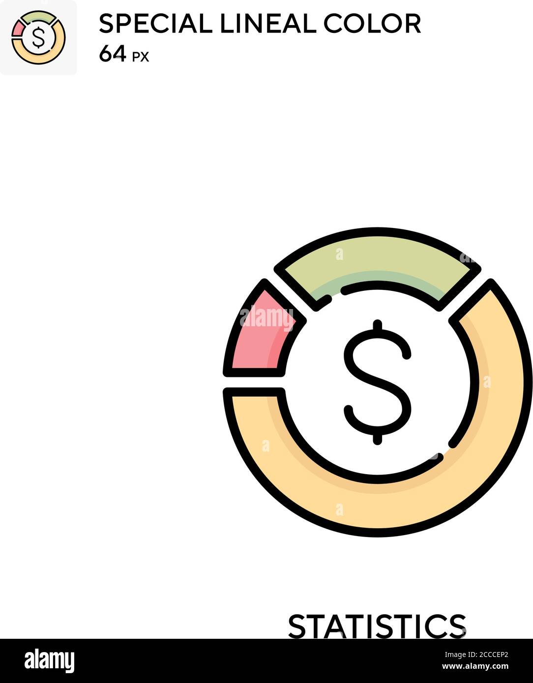 Statistics Special lineal color icon. Illustration symbol design ...