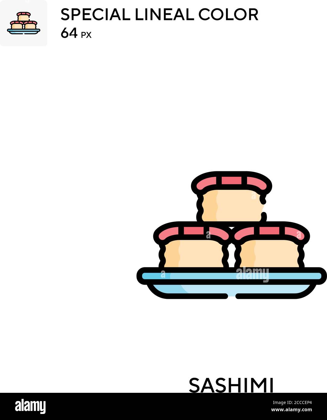 Sashimi Special lineal color icon. Illustration symbol design template ...