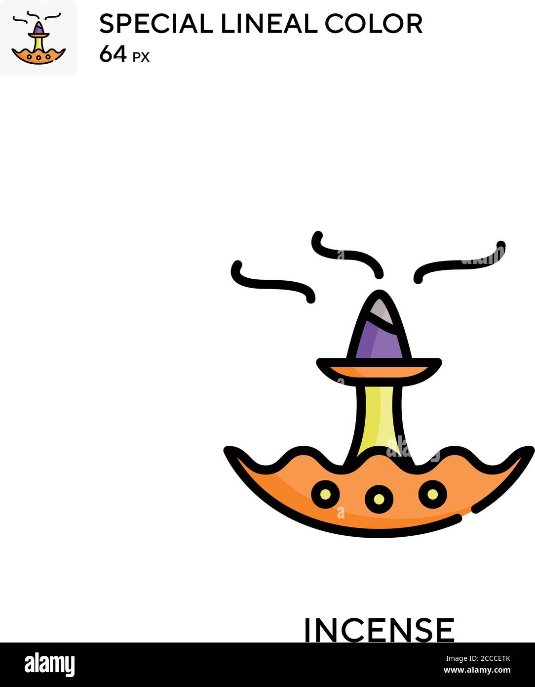 Incense Special lineal color icon. Illustration symbol design template ...