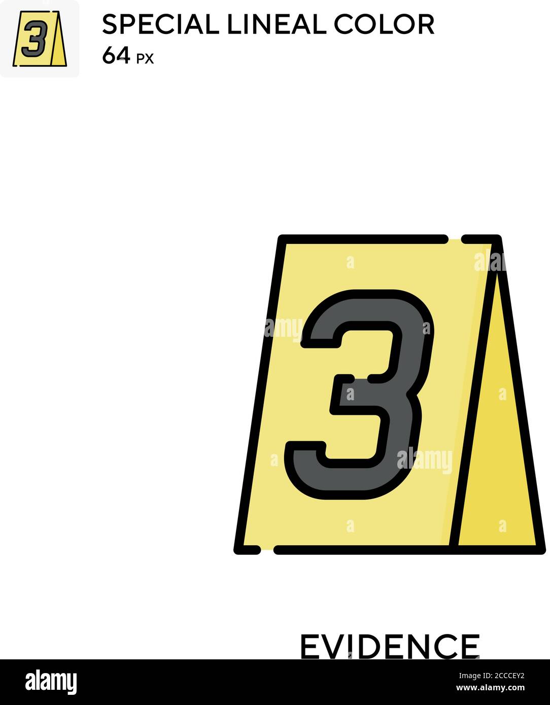 Evidence Special lineal color icon. Illustration symbol design template ...