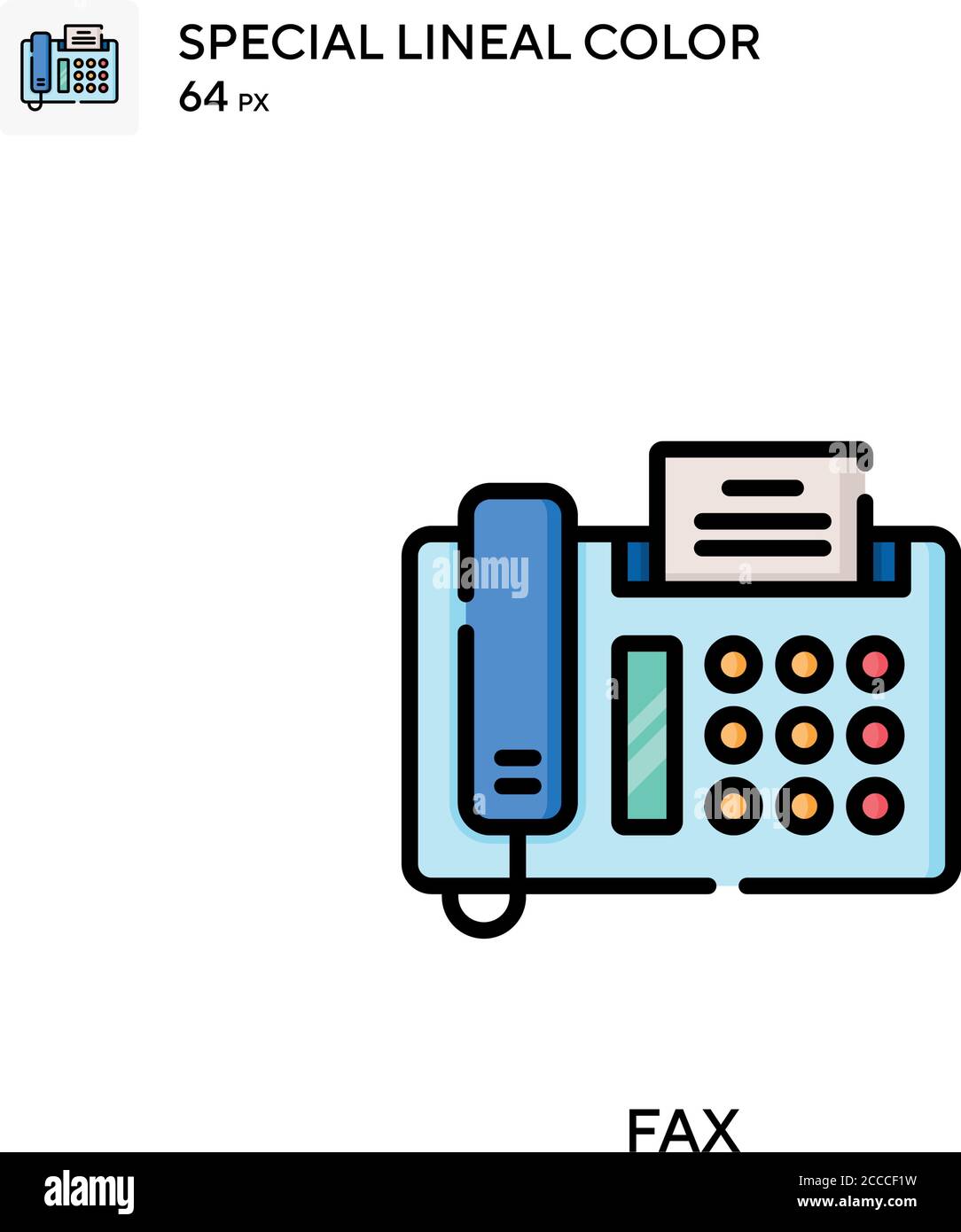 Fax Special lineal color icon. Illustration symbol design template for ...