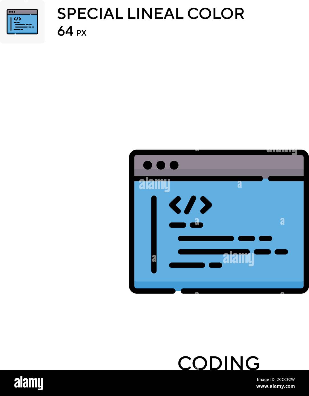 Coding Special lineal color icon. Illustration symbol design template ...
