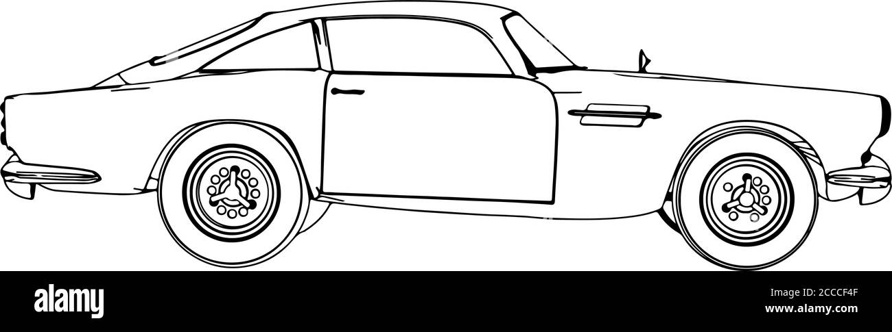 sketch retro car vector Stock Vector Image & Art - Alamy