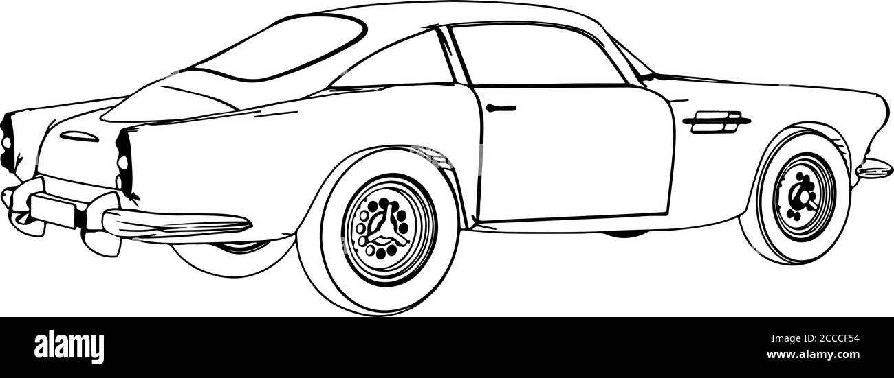 sketch retro car vector Stock Vector Image & Art - Alamy
