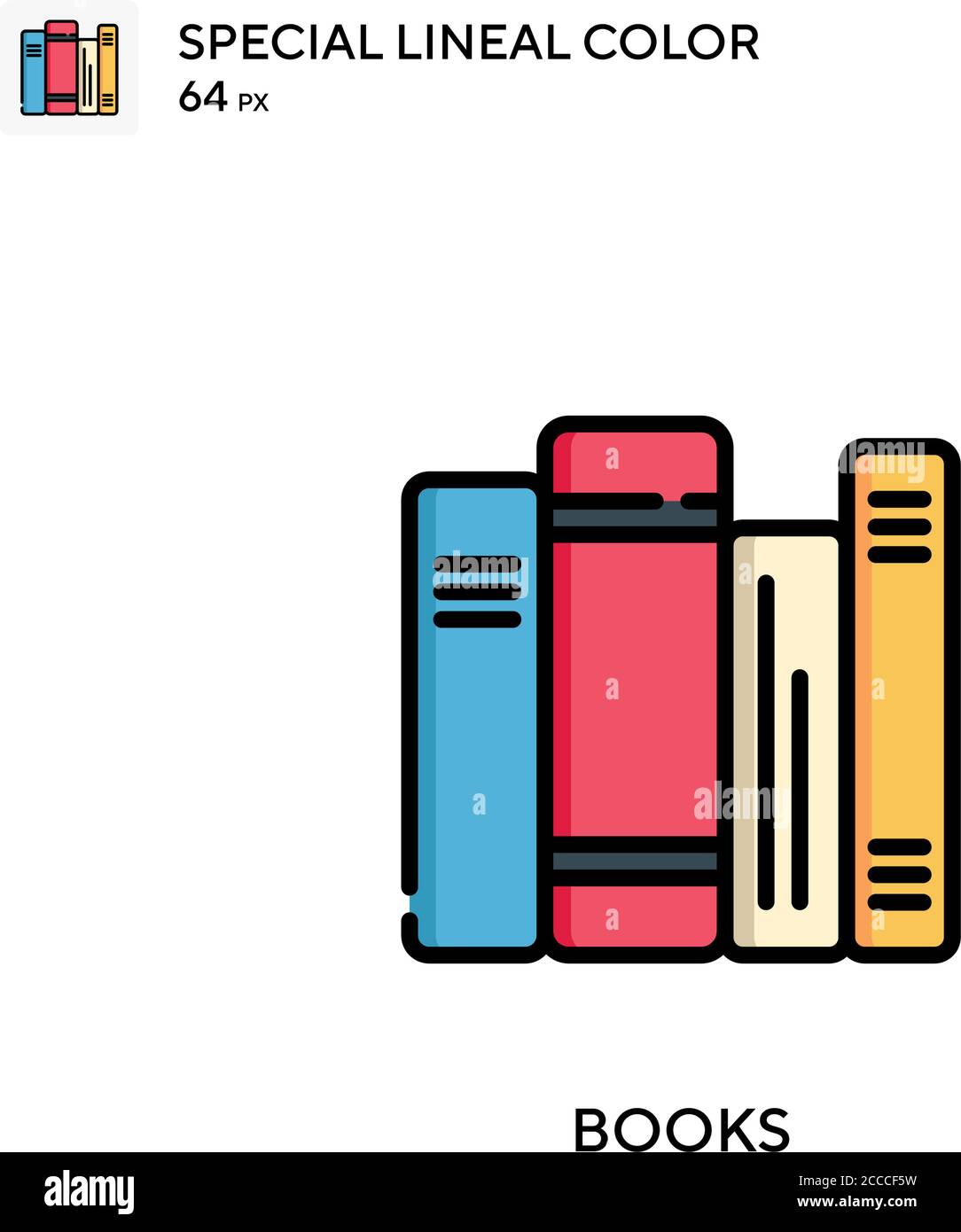 Books Special lineal color icon. Illustration symbol design template ...
