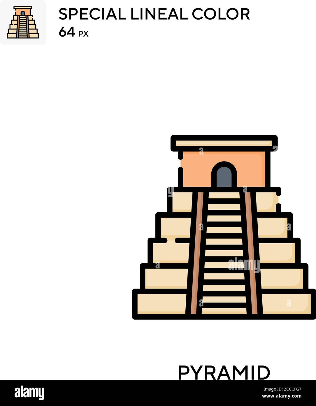Pyramid Special lineal color icon. Illustration symbol design template ...