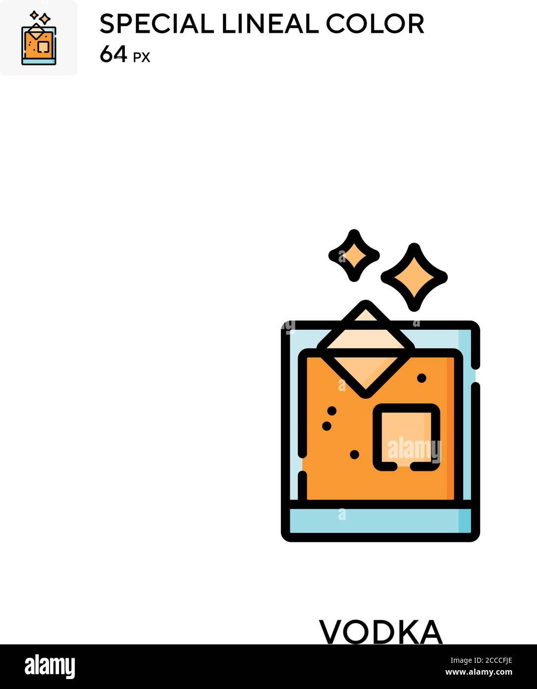 Vodka Special lineal color icon. Illustration symbol design template ...