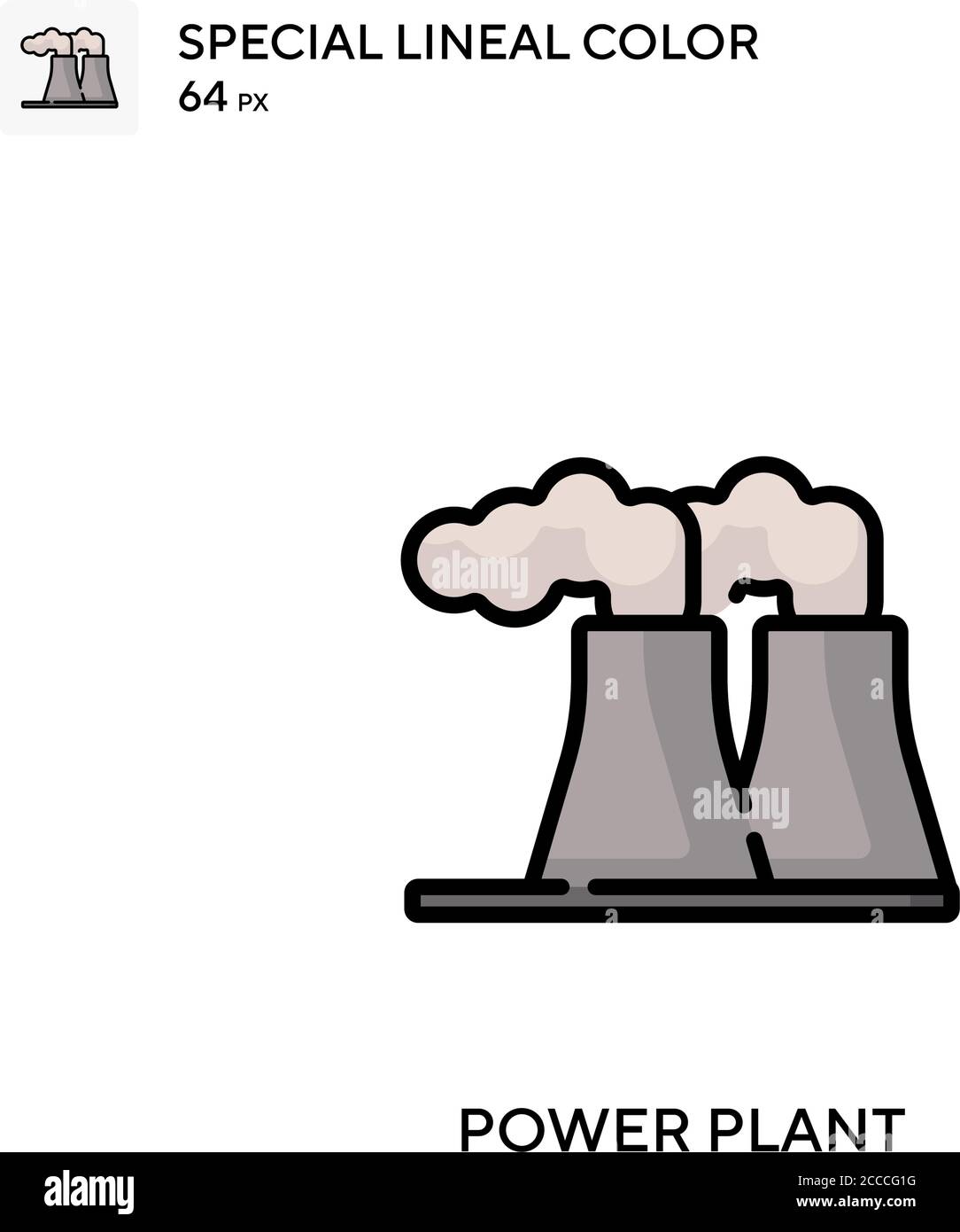 Power plant Special lineal color icon. Illustration symbol design ...