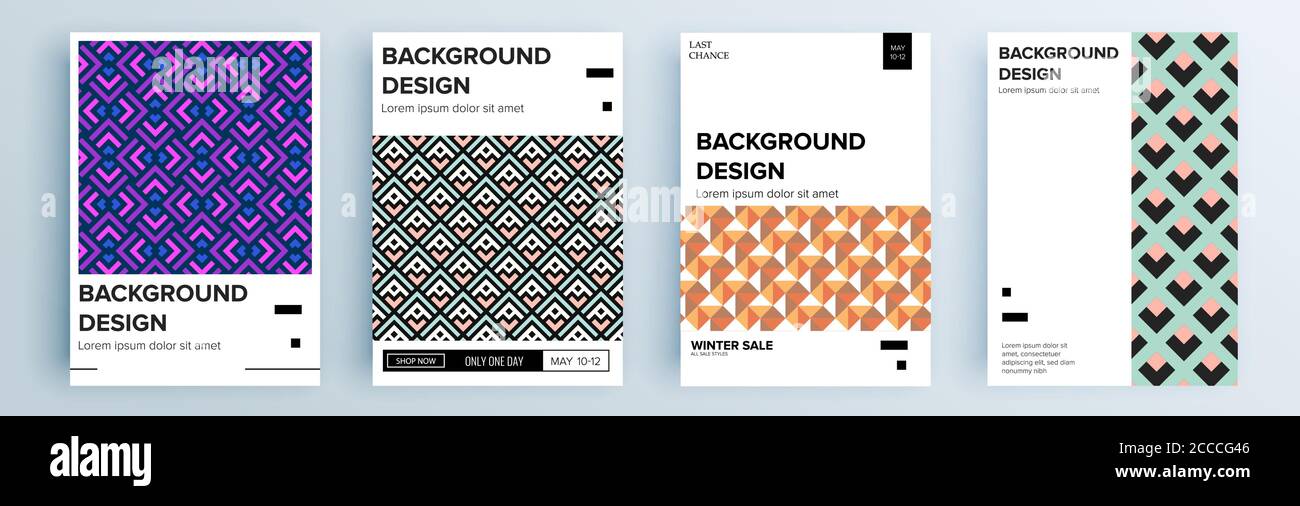 Modern abstract covers set, minimal covers design. Colorful geometric ...