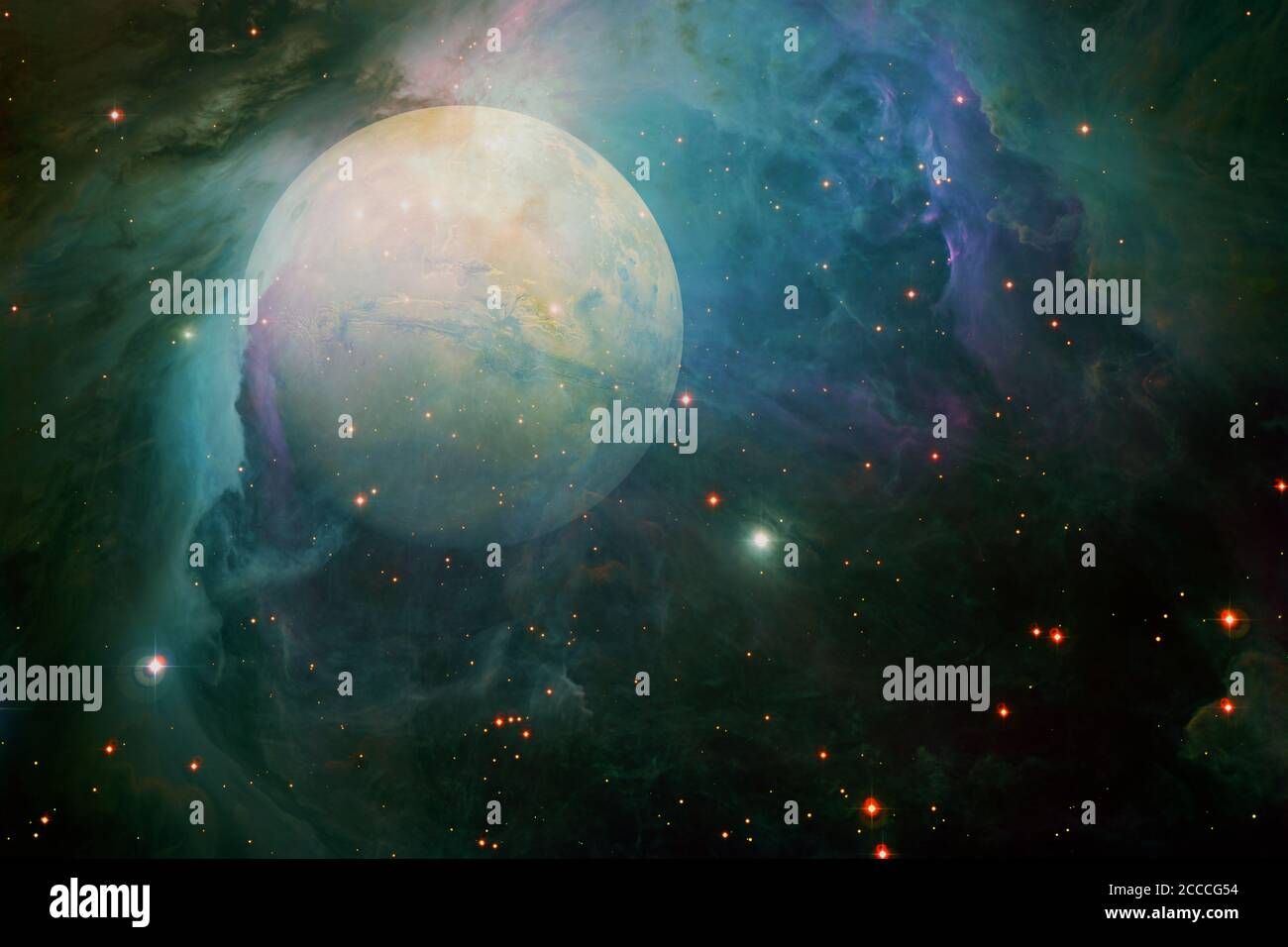 Planet Mars. Solar system. Cosmos art. Elements of this image furnished ...