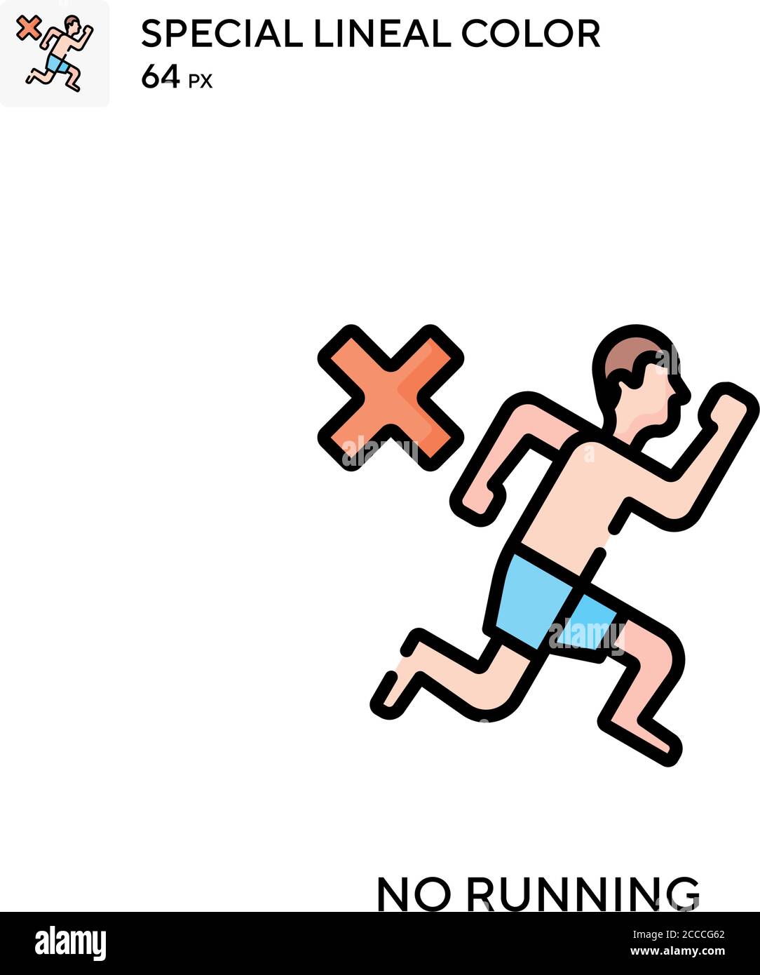 No running Special lineal color icon. Illustration symbol design ...