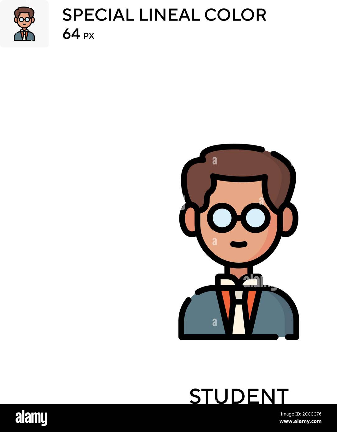 Student Special lineal color icon. Illustration symbol design template ...