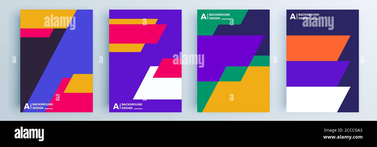 Modern abstract covers set, minimal covers design. Colorful geometric ...