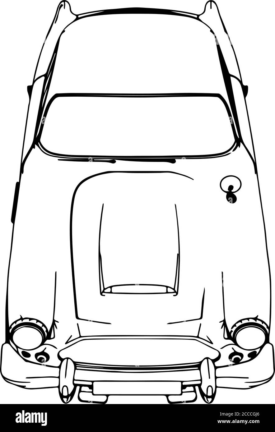 sketch retro car vector Stock Vector Image & Art - Alamy
