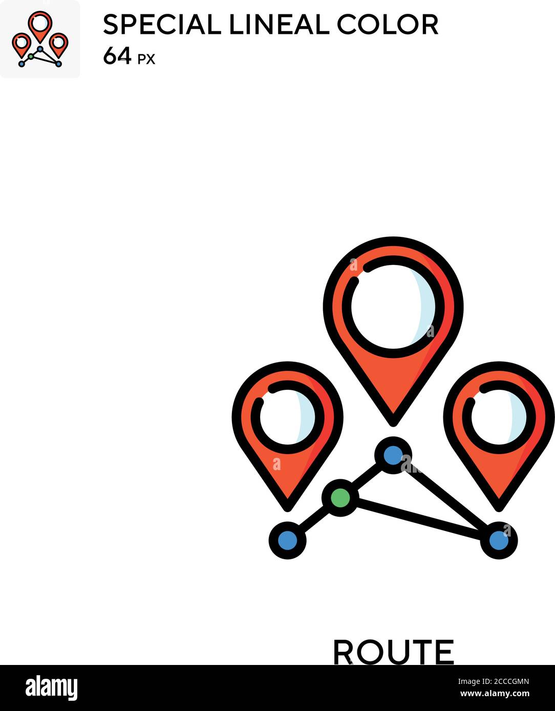 Route Special lineal color icon. Illustration symbol design template ...