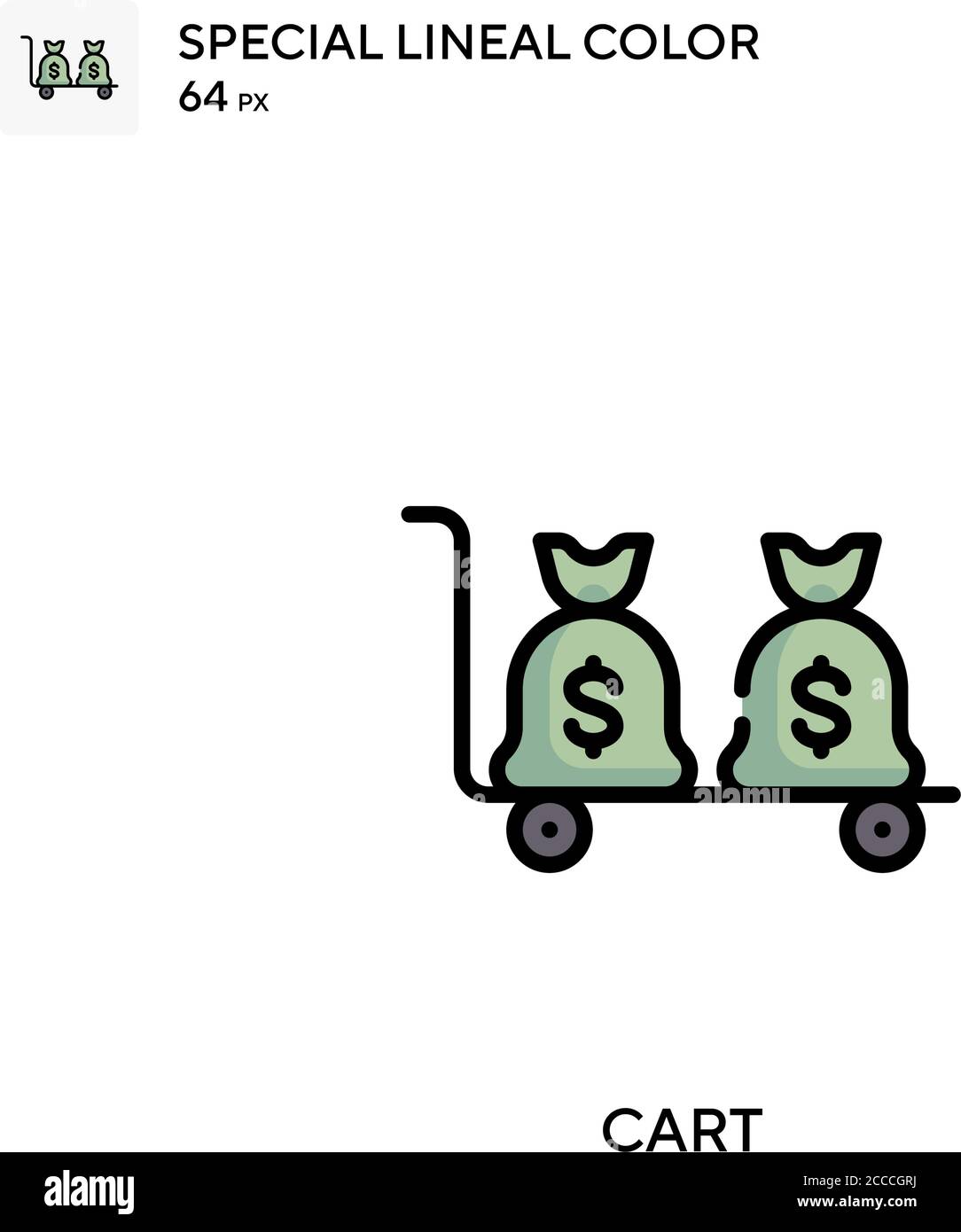 Cart Special lineal color icon. Illustration symbol design template for ...
