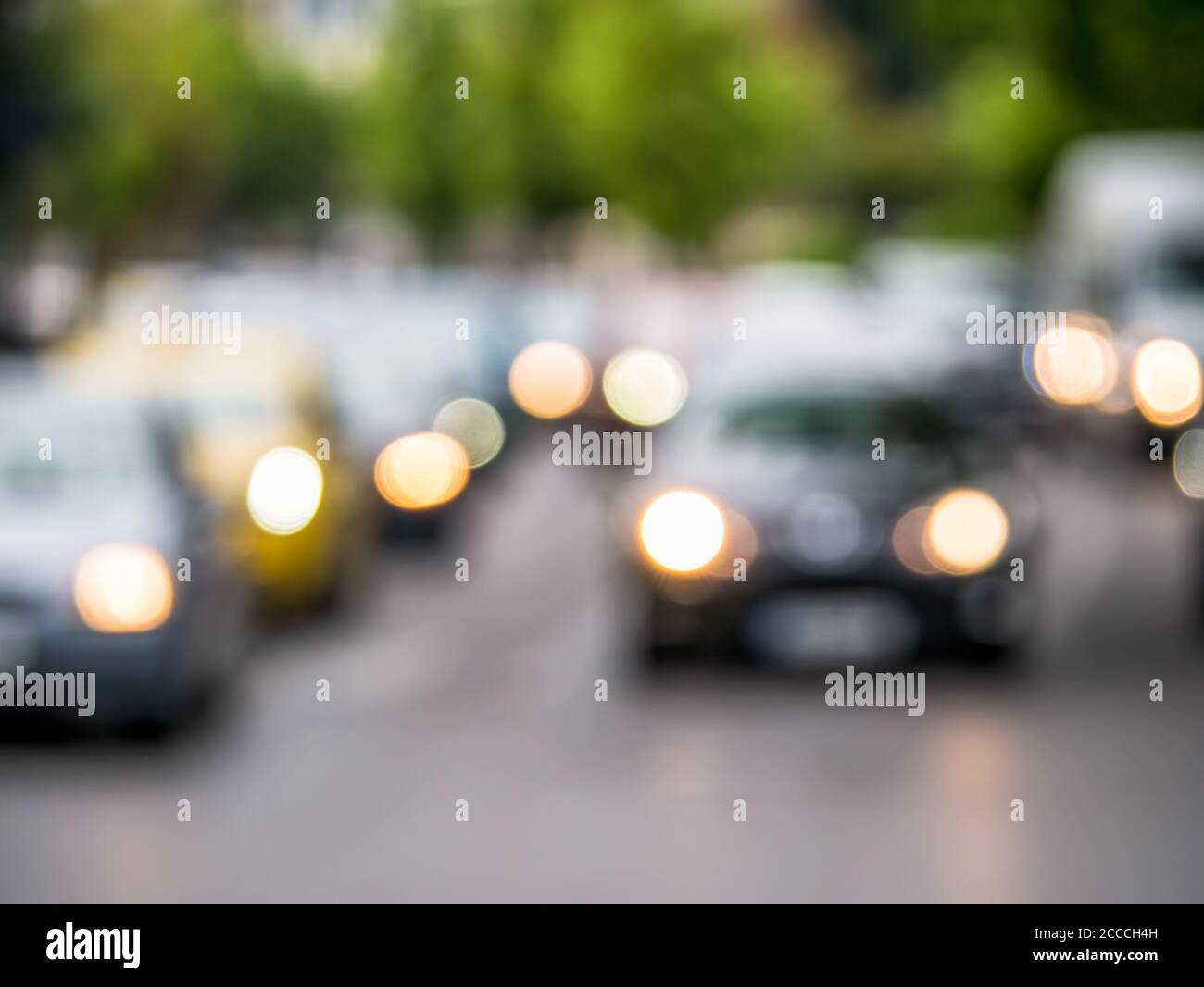 Out of focus car traffic. Bokeh blurred car lights Stock Photo - Alamy