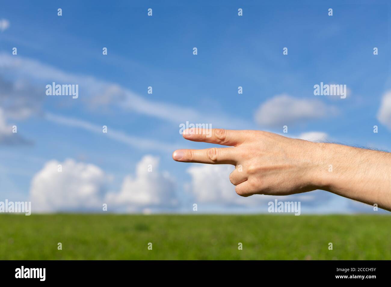 Hand holding up index finger hi-res stock photography and images - Alamy