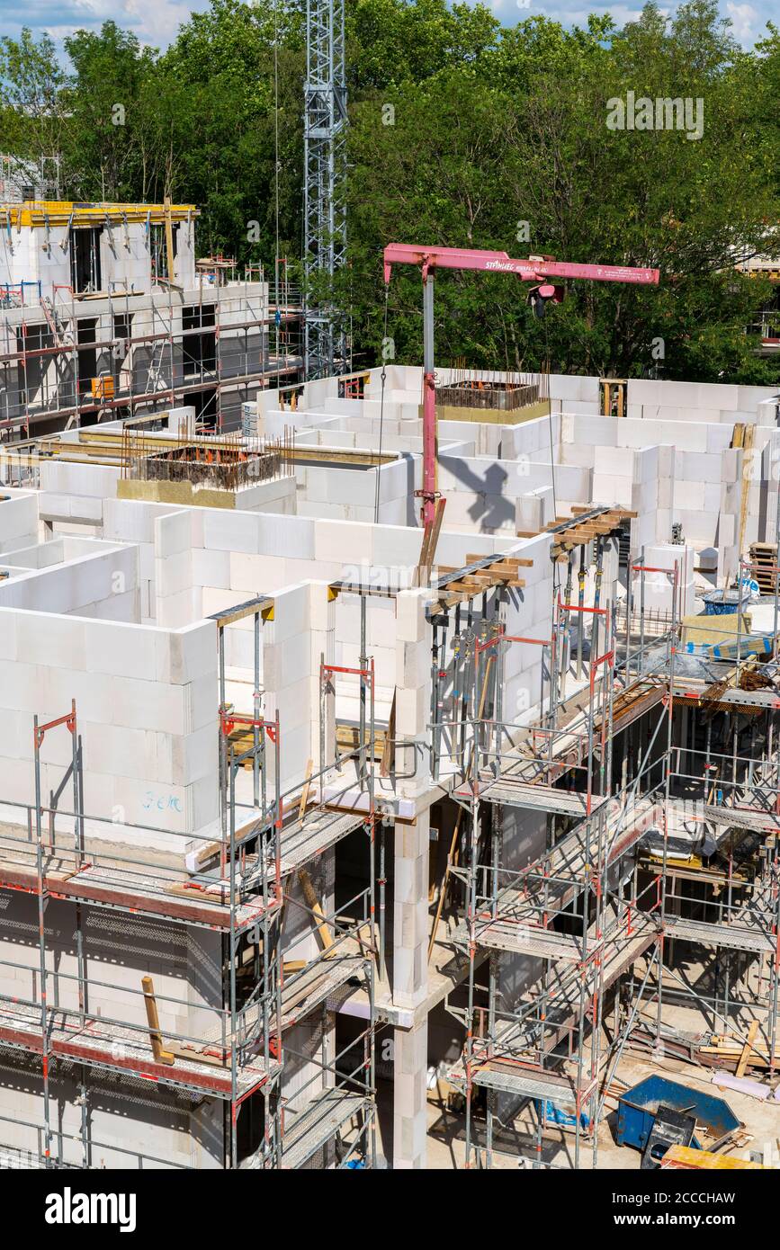 Construction site, new construction of apartment buildings, Shell ...