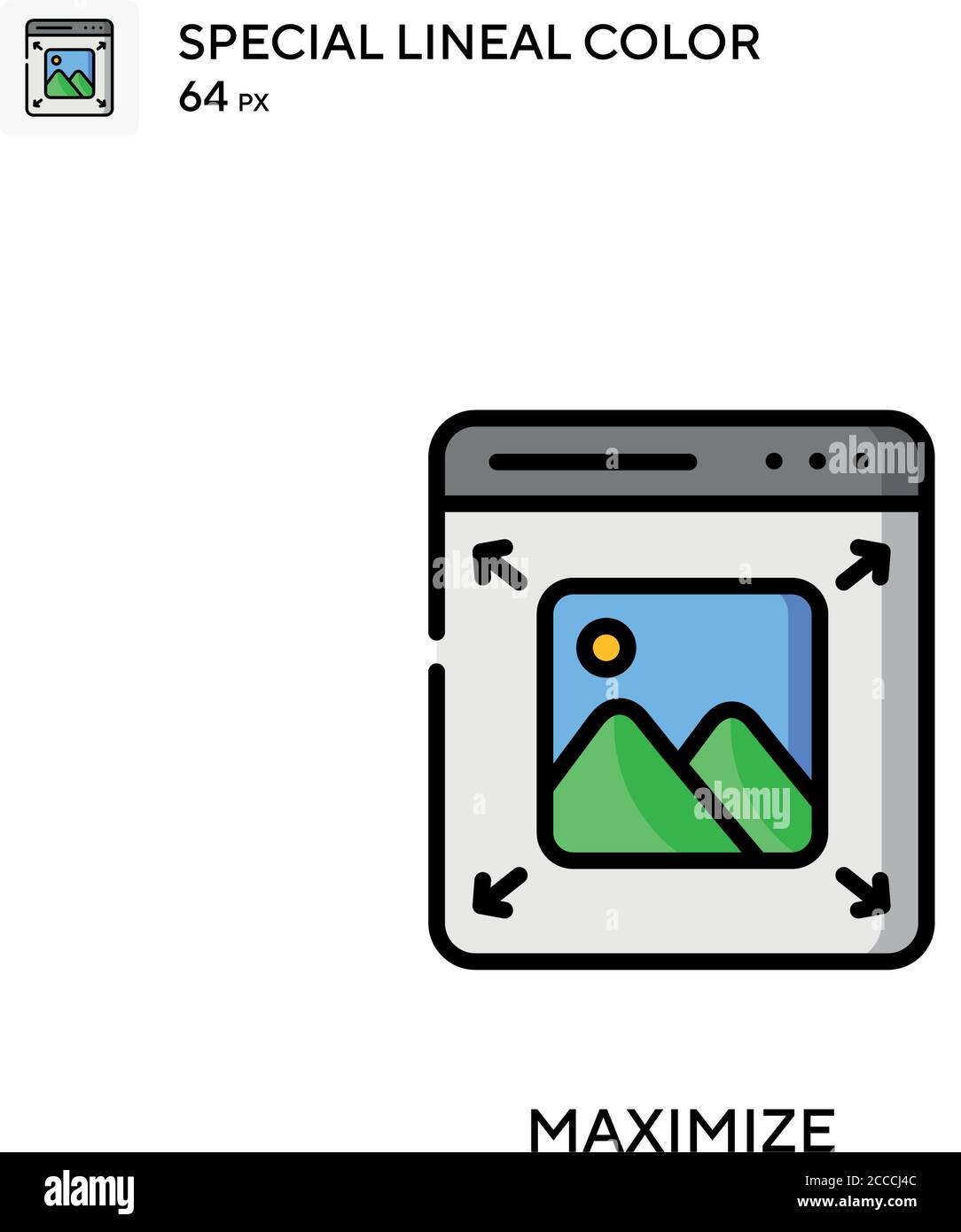 Maximize Special lineal color icon. Illustration symbol design template ...
