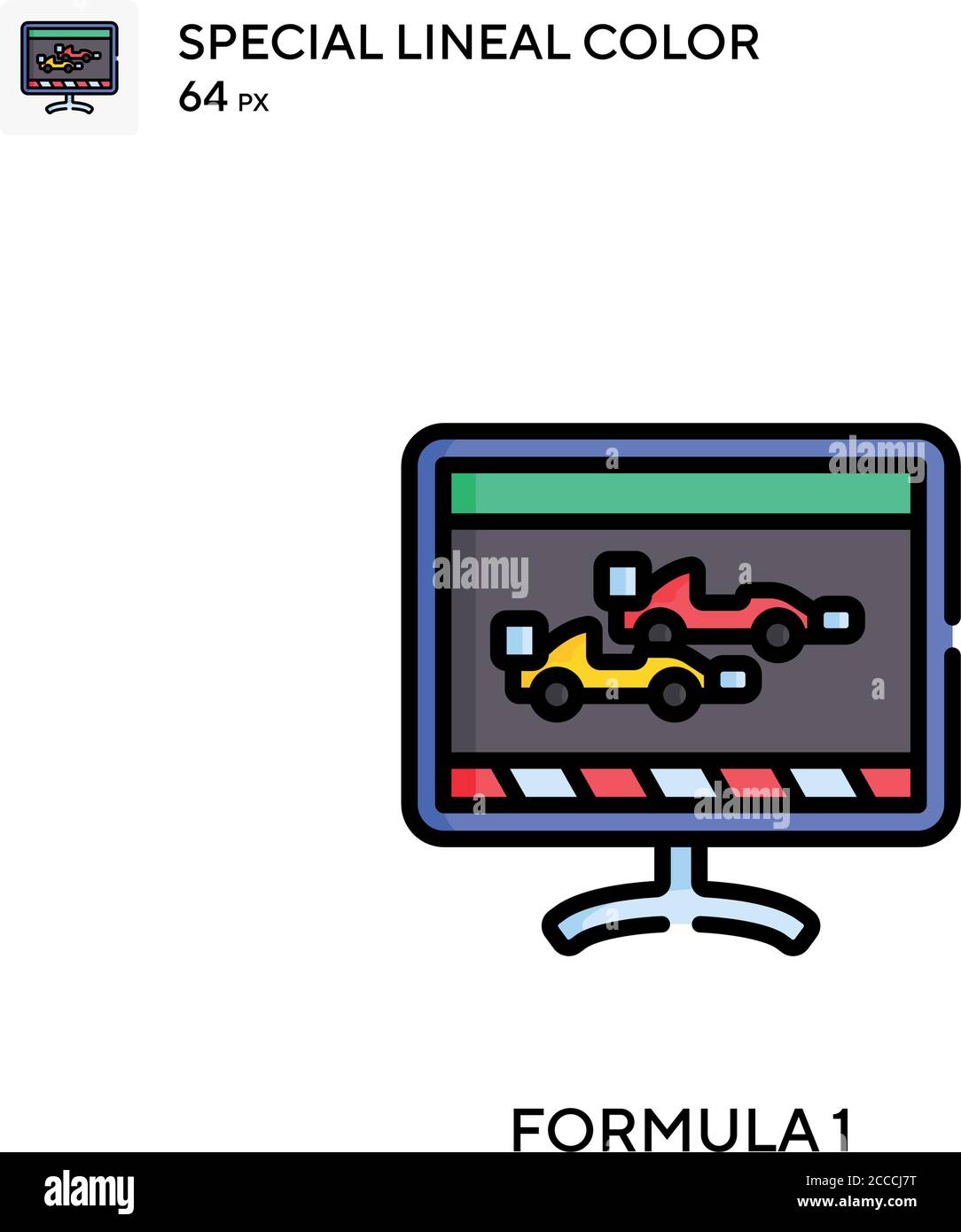 Formula 1 Special lineal color icon. Illustration symbol design ...