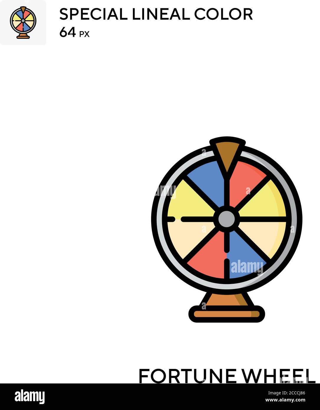 Fortune wheel Special lineal color icon. Illustration symbol design ...
