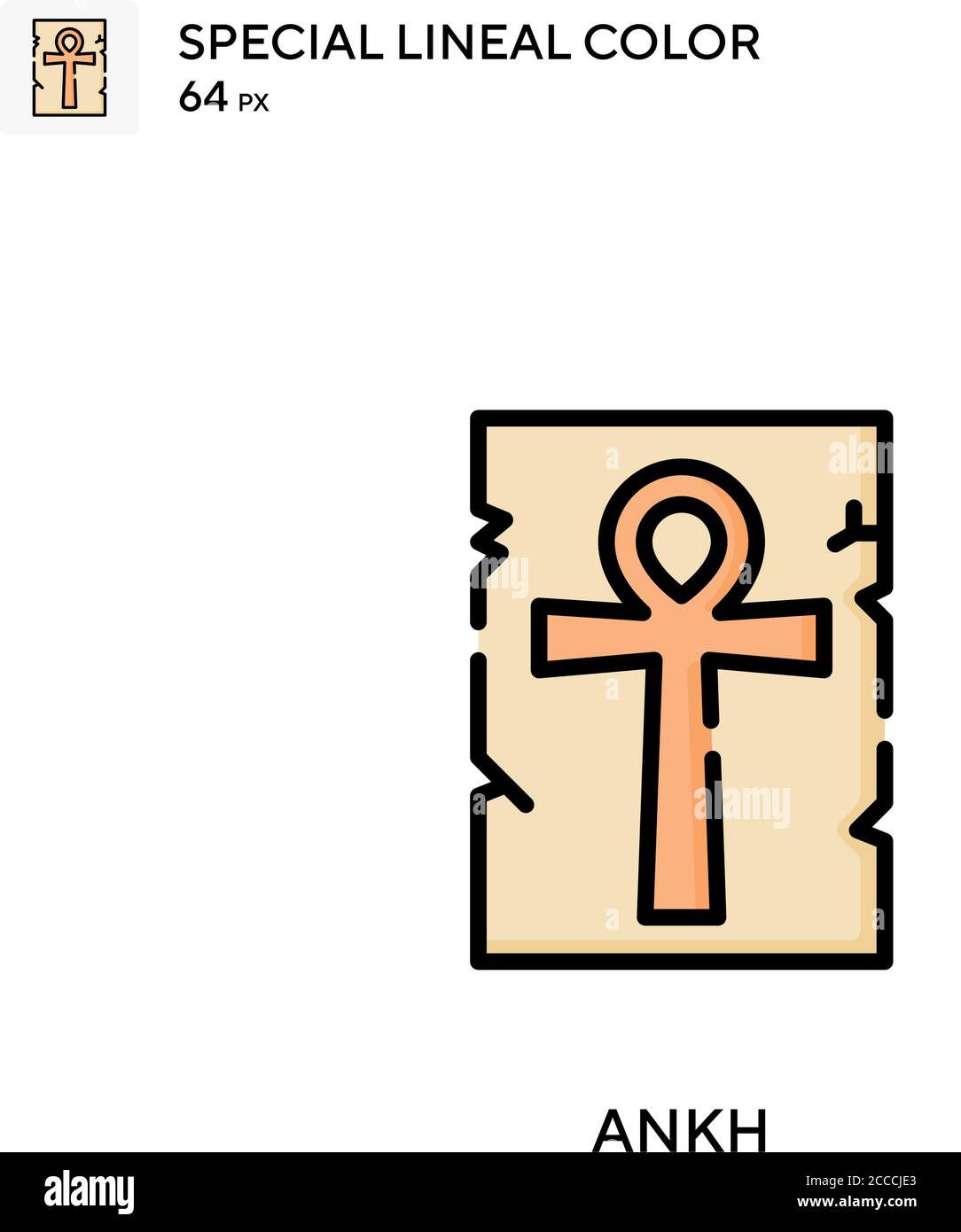 Ankh Special lineal color icon. Illustration symbol design template for ...