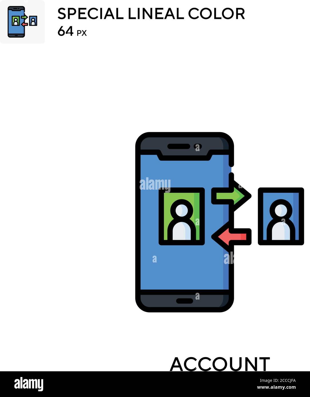 Account Special lineal color icon. Illustration symbol design template ...
