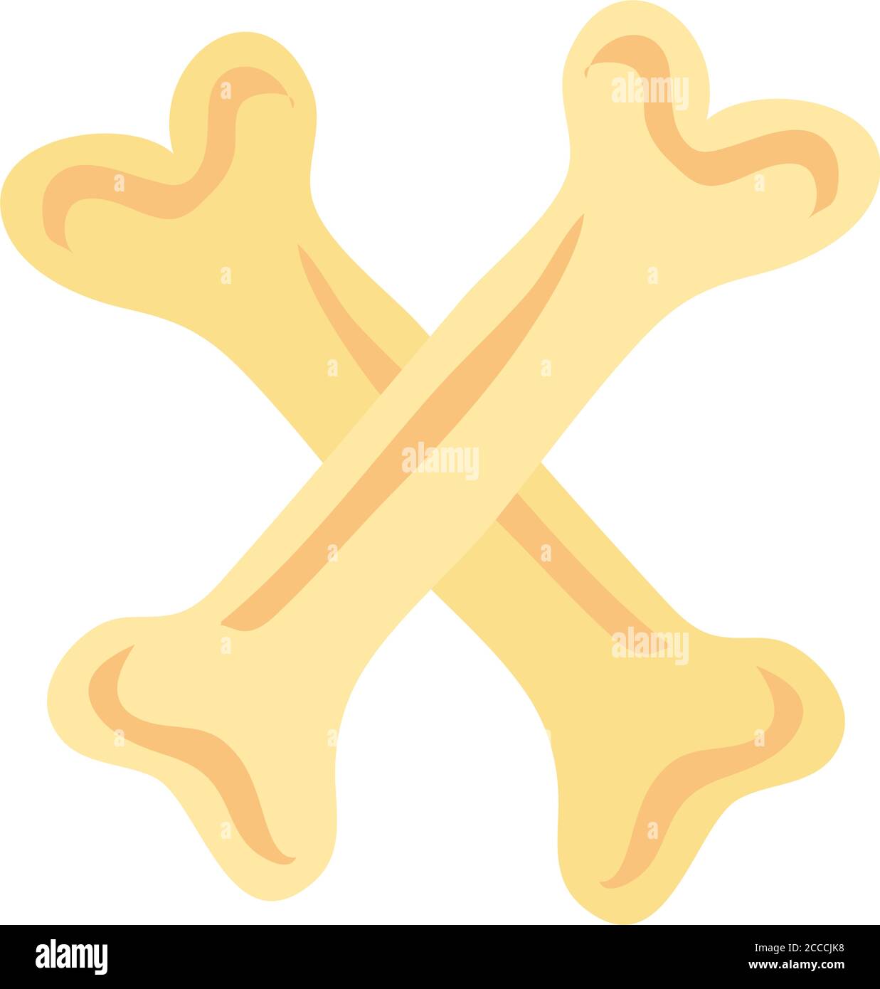bones crossed flat style icon vector illustration design Stock Vector ...