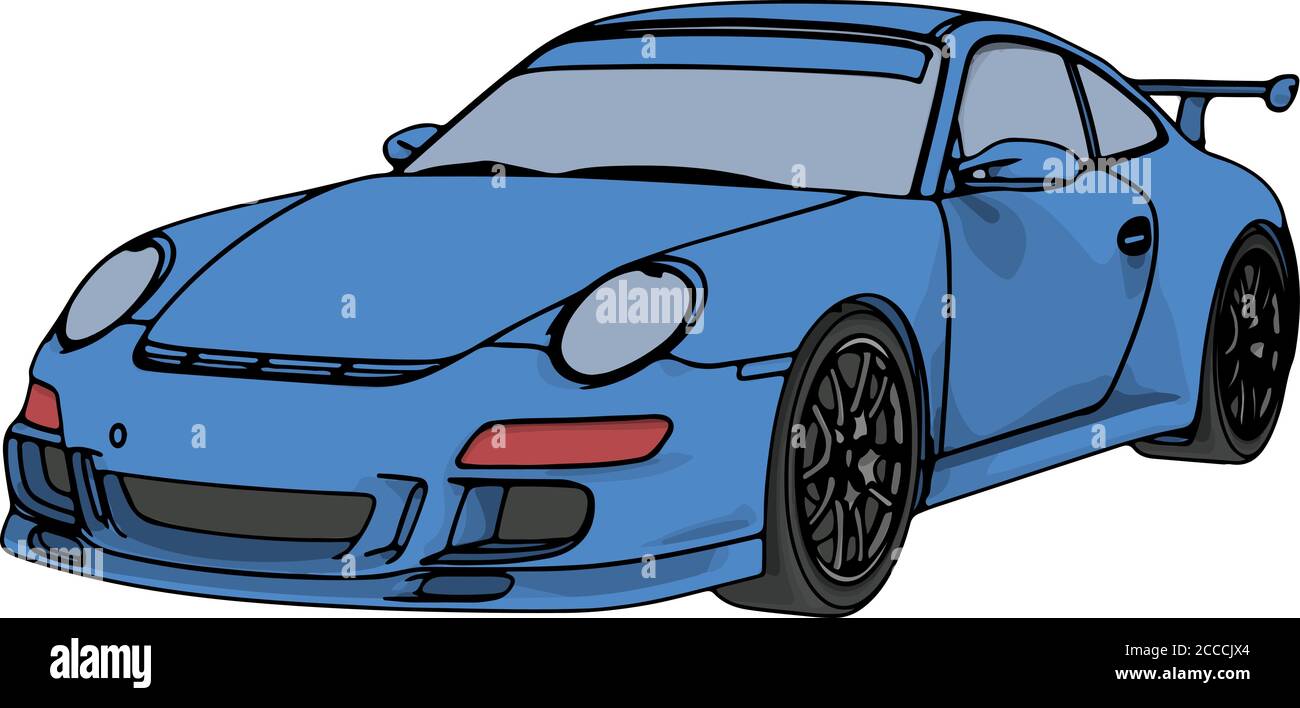 blue sports car vector Stock Vector Image & Art - Alamy