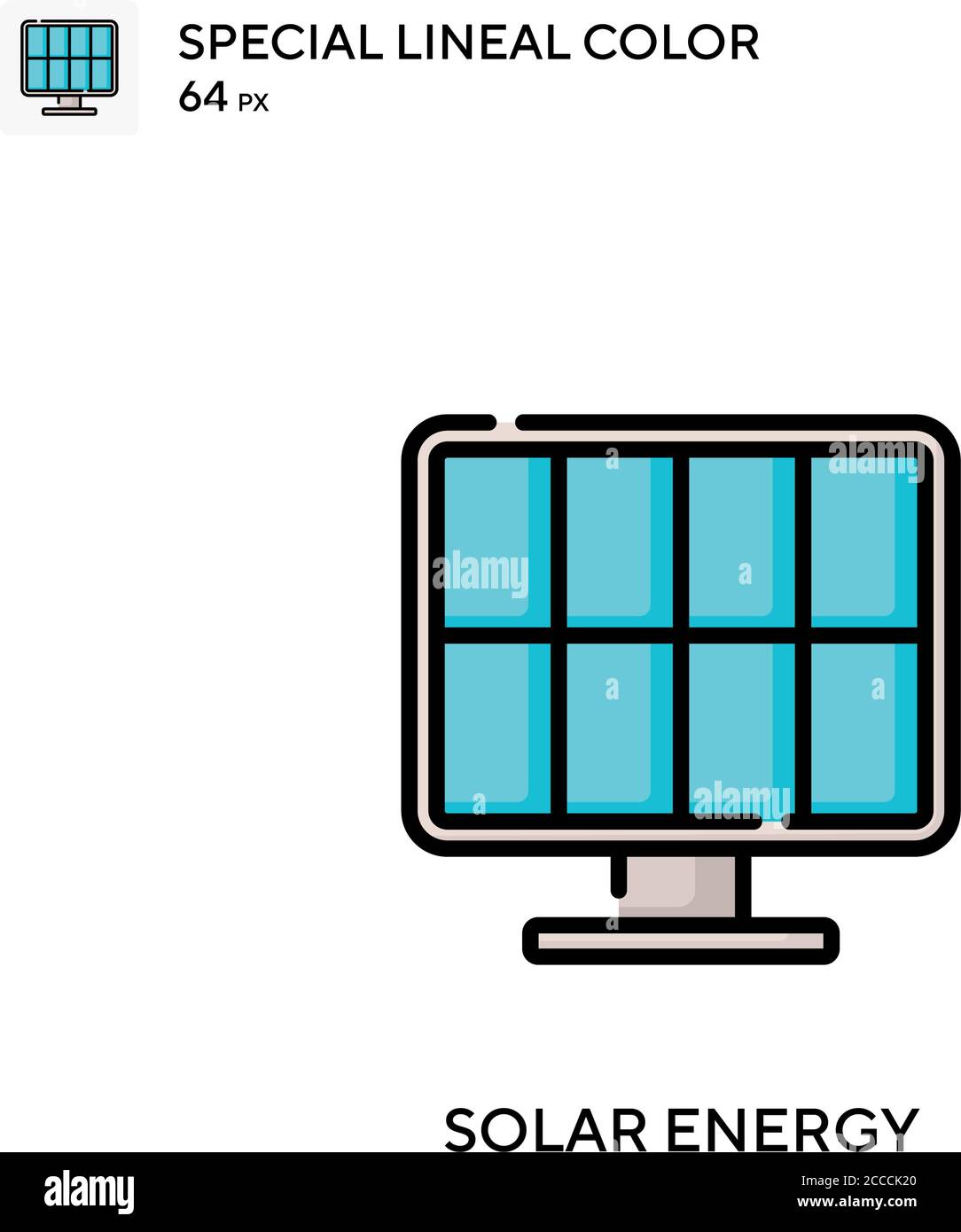 Solar energy Special lineal color icon. Illustration symbol design ...