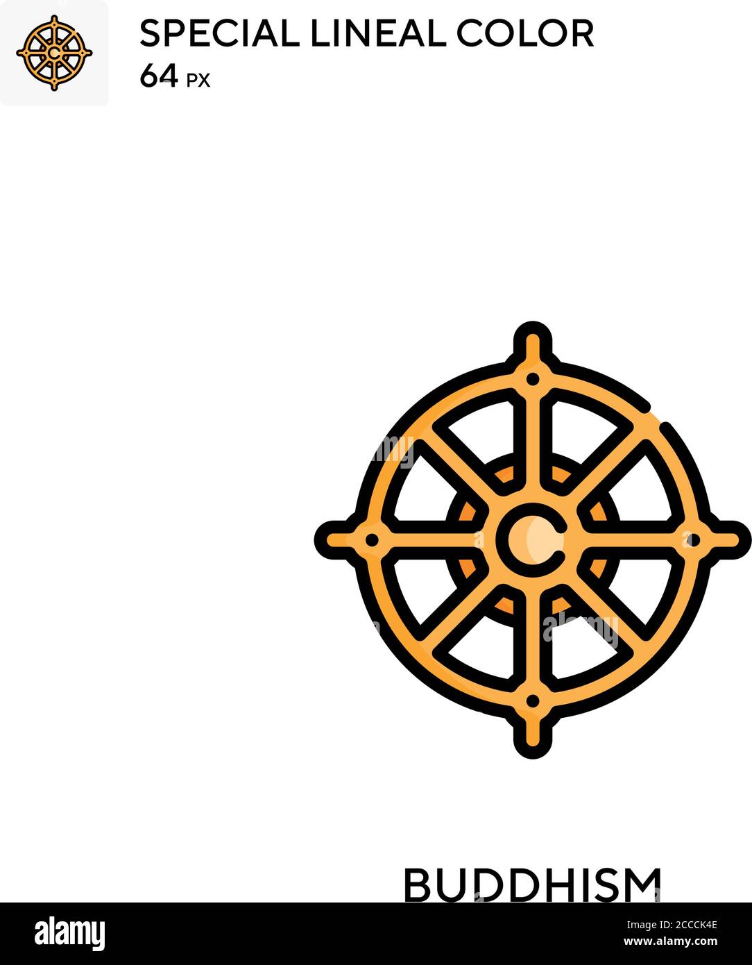 Buddhism Special lineal color icon. Illustration symbol design template ...