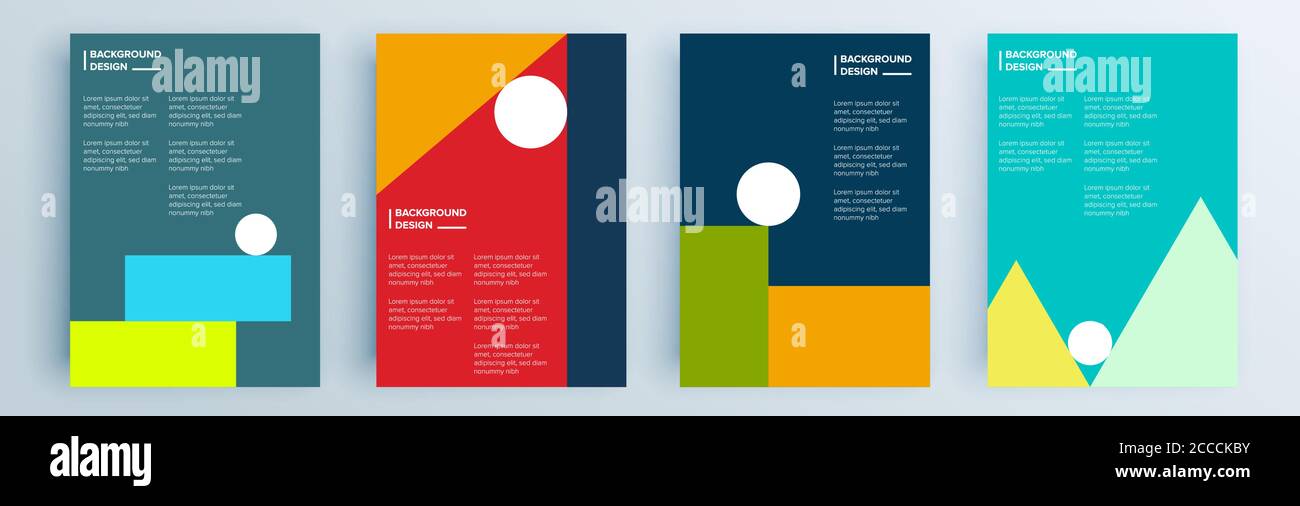 Modern abstract covers set, minimal covers design. Colorful geometric ...