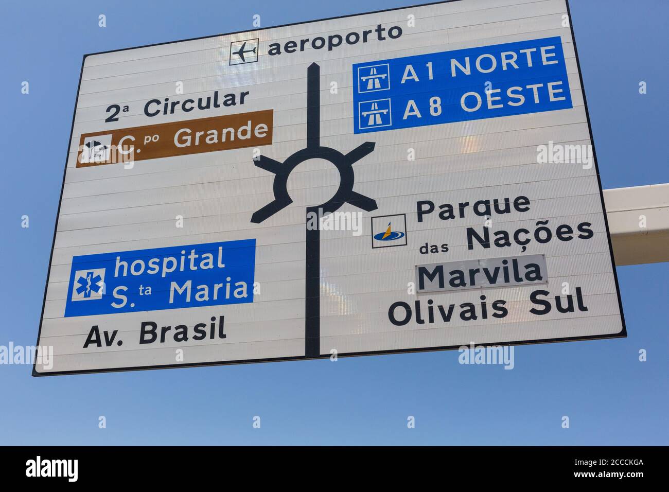 Lisbon Road sign Stock Photo - Alamy