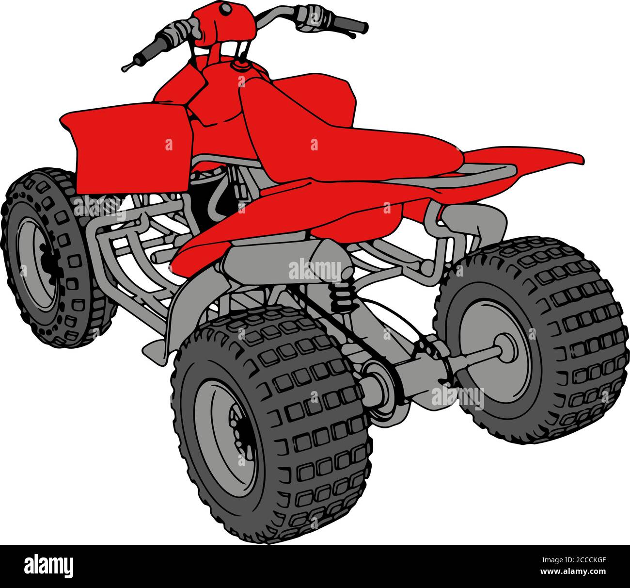 red quad bike vector Stock Vector Image & Art - Alamy