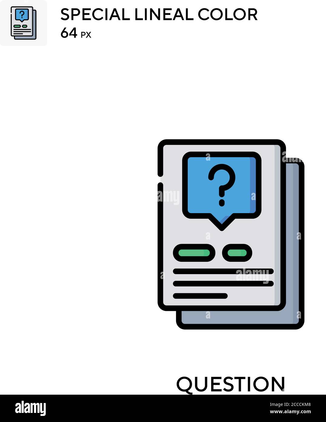 Question Special lineal color icon. Illustration symbol design template ...