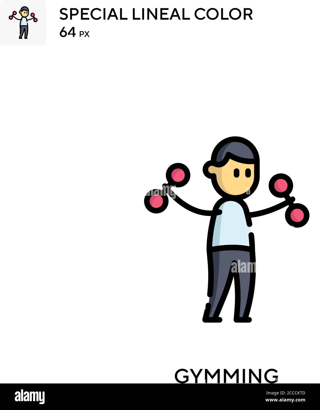 Gymming Special lineal color icon. Illustration symbol design template ...