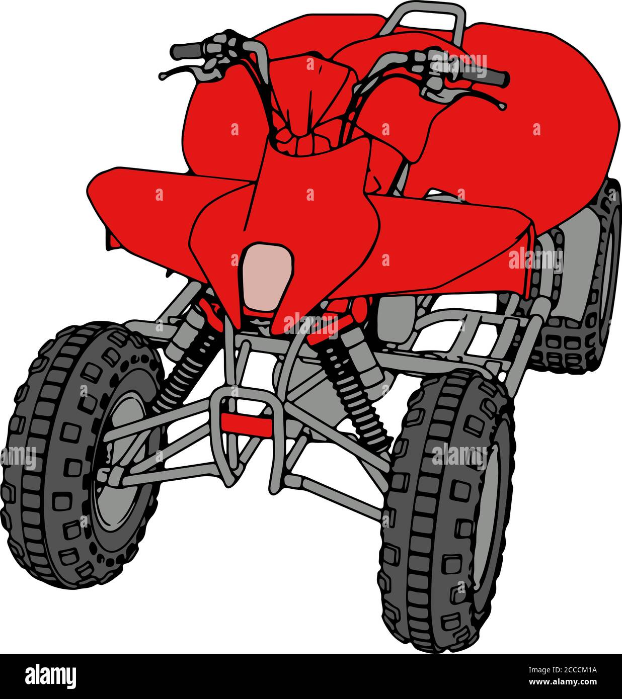 red quad bike vector Stock Vector Image & Art - Alamy