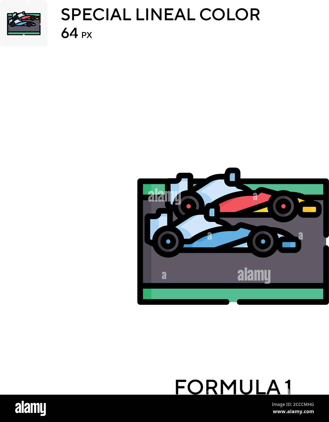 Formula 1 Special lineal color icon. Illustration symbol design ...