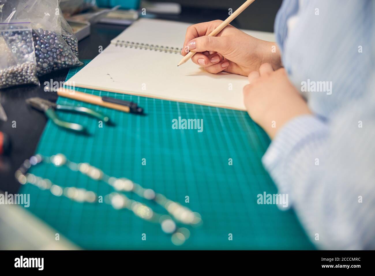 Process of draft creation for a jewel product Stock Photo - Alamy